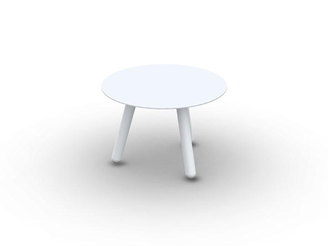 Side table round white store